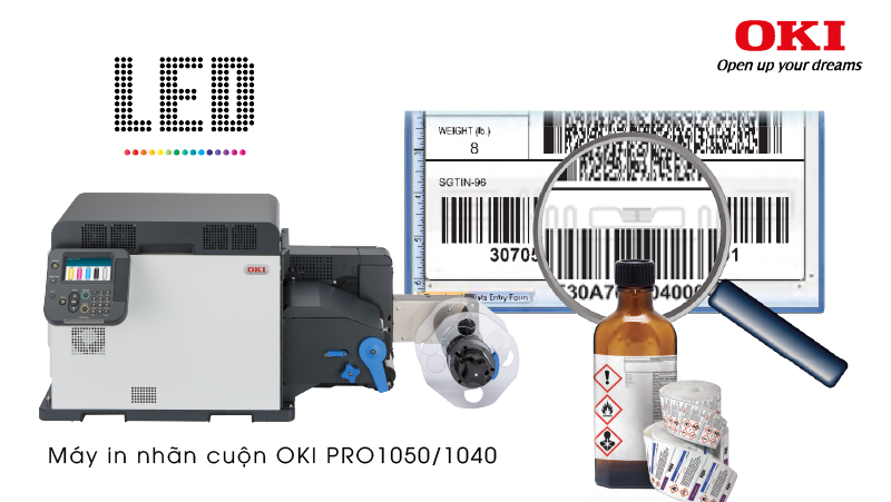 In Số Nhảy Tự Động Trên Máy In Nhãn Cuộn Laser Màu OKI Pro1040/1050 | IDC Saigon